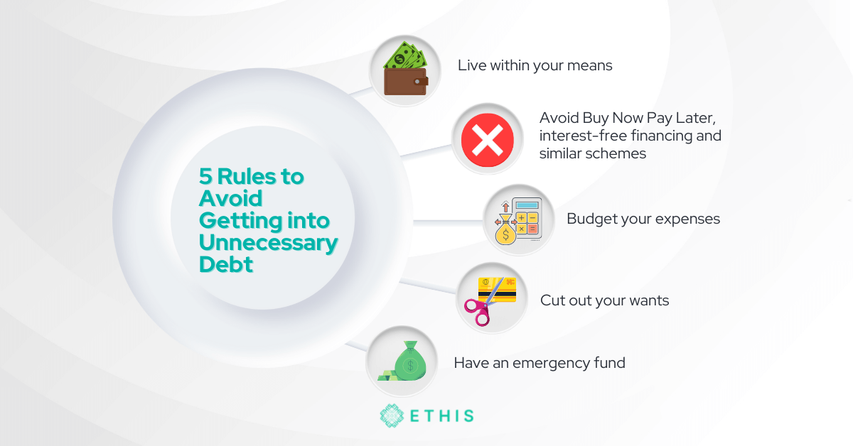 5 Rules to Avoid Getting into Unnecessary Debt | Ethis Blog